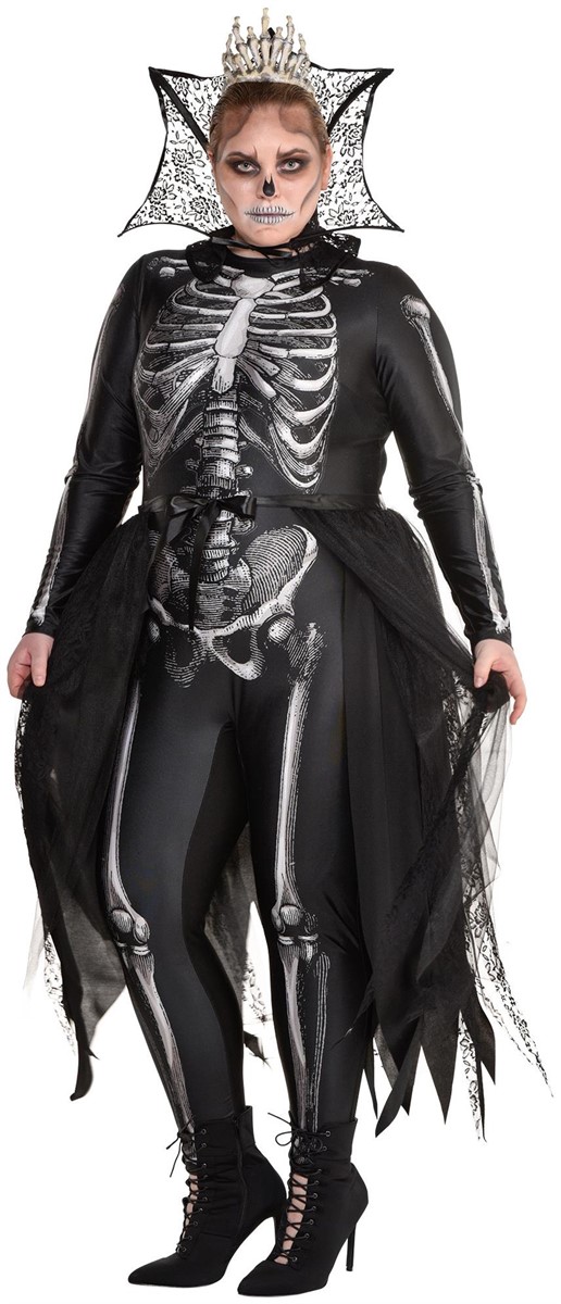 Adult Gothic Skeleton Queen Costume - PartyBell.com