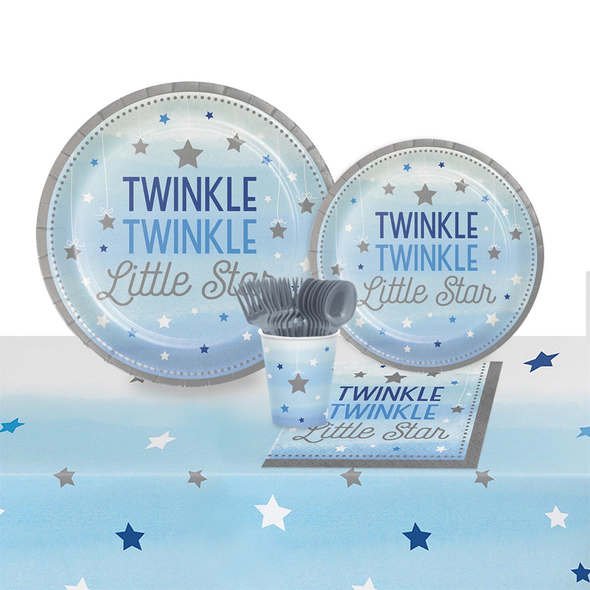 Twinkle Twinkle Little Star Blue Party Pack - PartyBell.com
