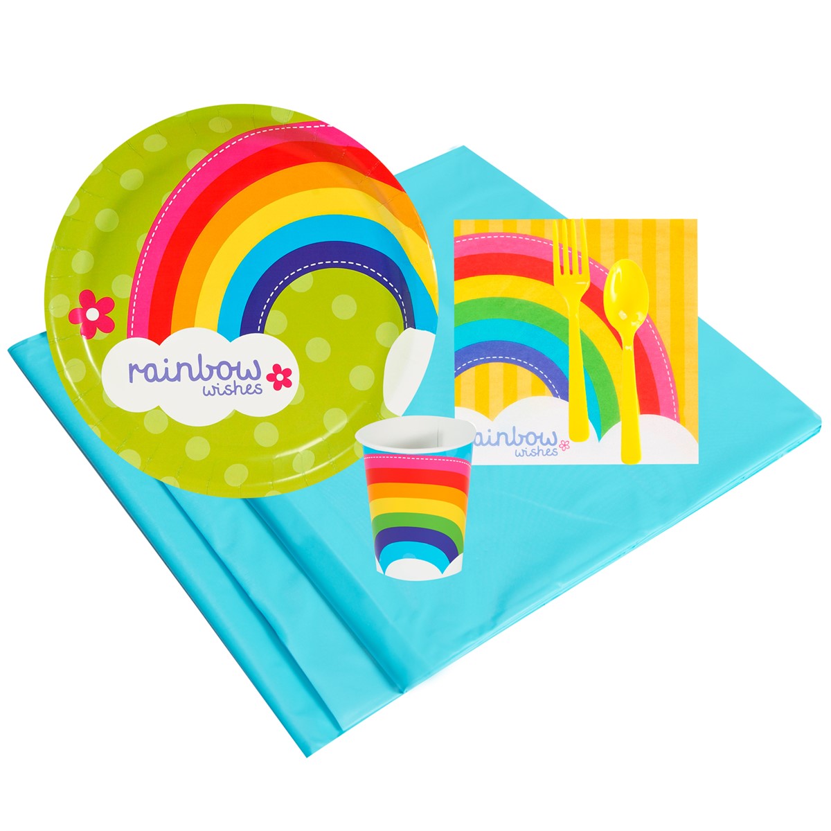 Rainbow Wishes 8 Guest Party Pack - PartyBell.com