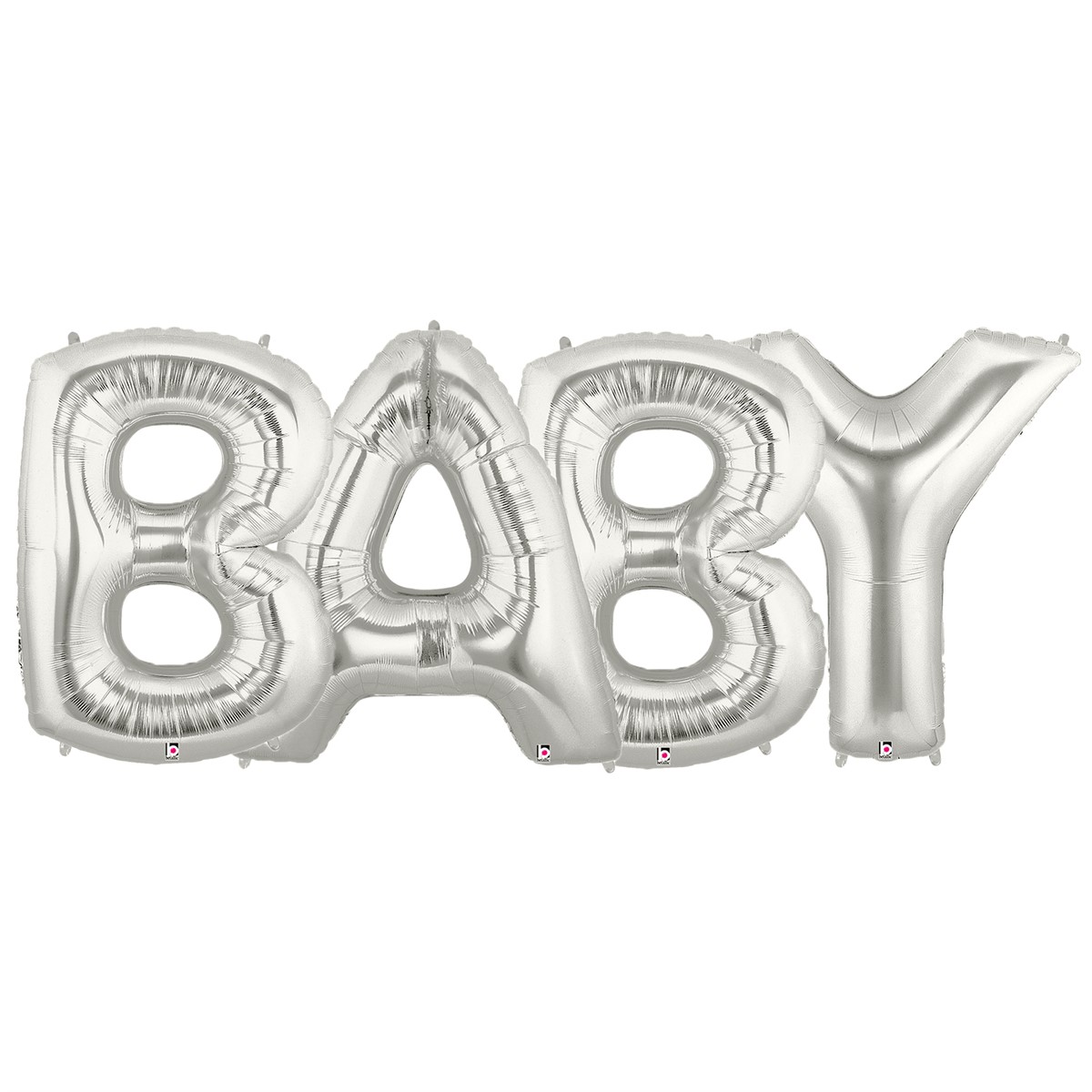 Jumbo Silver Foil Balloons-BABY - PartyBell.com
