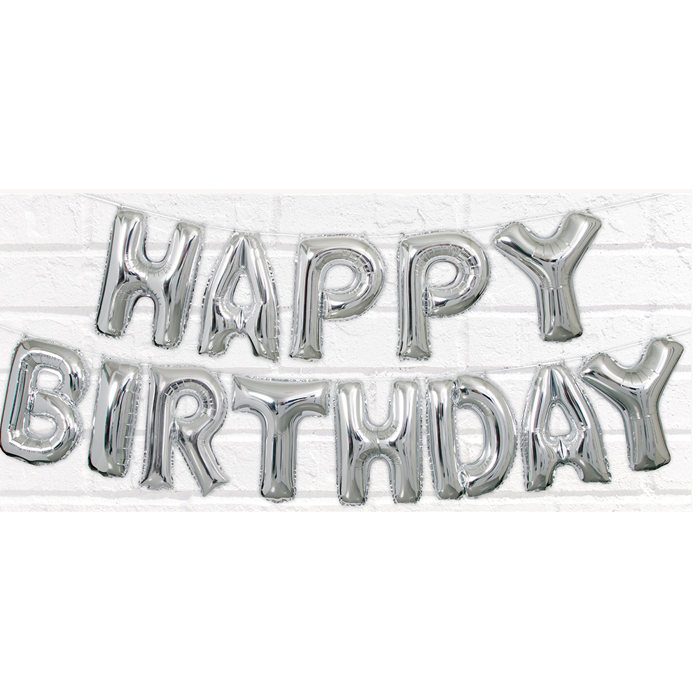 Happy Birthday Balloon Letter Banner - PartyBell.com