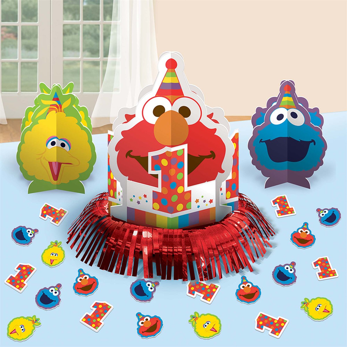 Elmo Turns One Table Decorating Kit - PartyBell.com