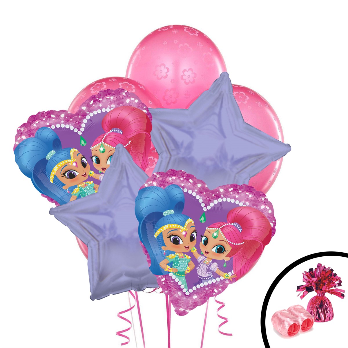 Shimmer and Shine Balloon Bouquet - PartyBell.com