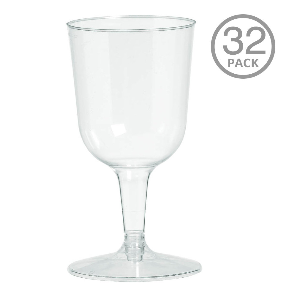 Plastic Wine Glasses 55oz 32 Pack