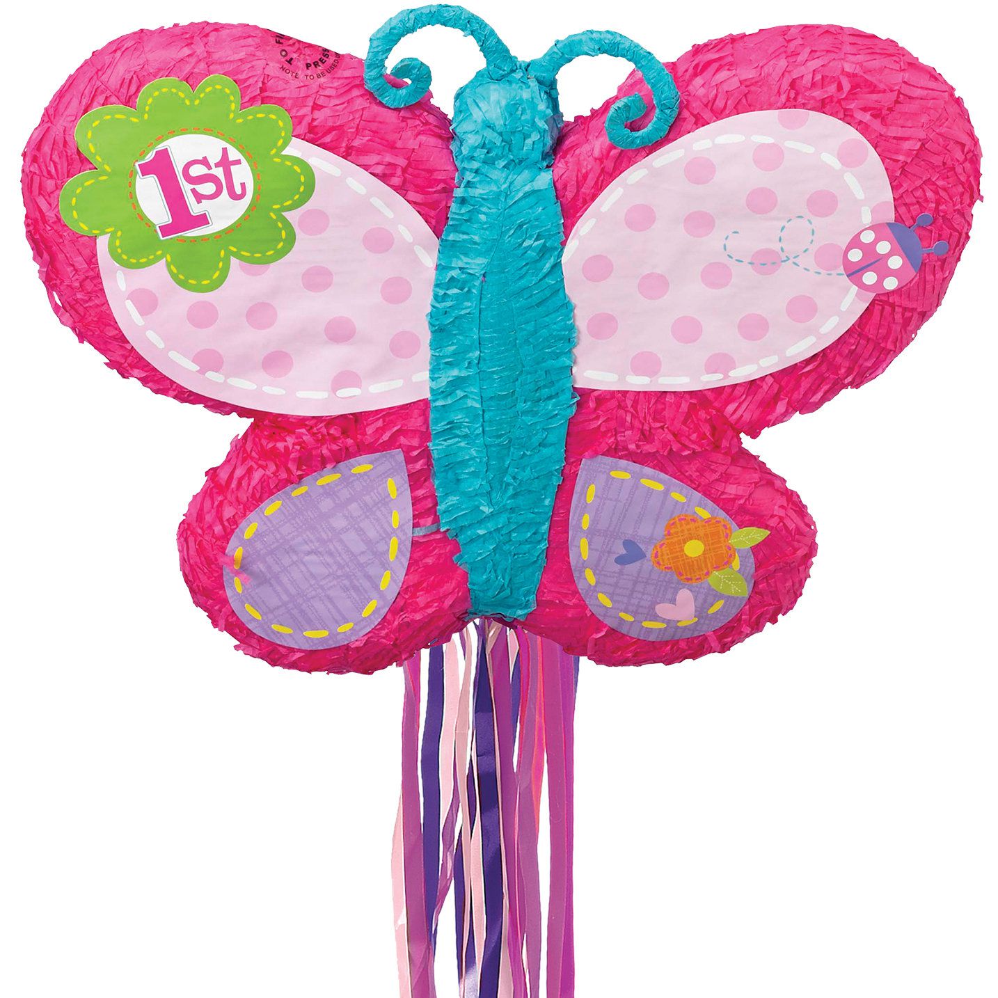 1st Birthday Butterfly Pinata - PartyBell.com
