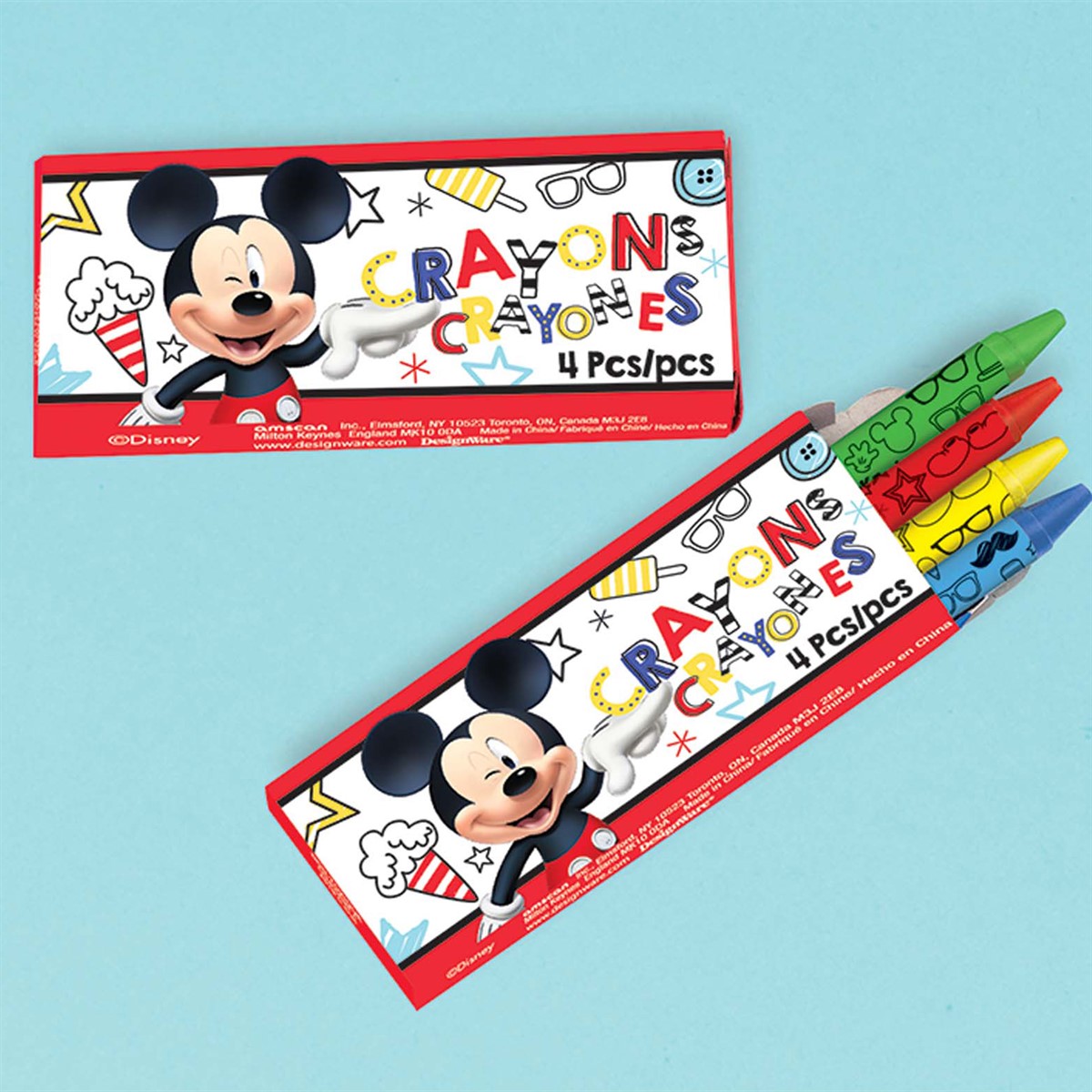 Mickey On The Go Crayons (12) - PartyBell.com