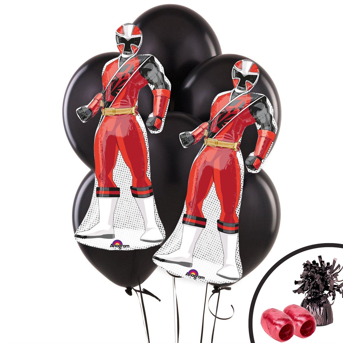 Power Rangers Ninja Steel Jumbo Balloon Bouquet Kit - PartyBell.com