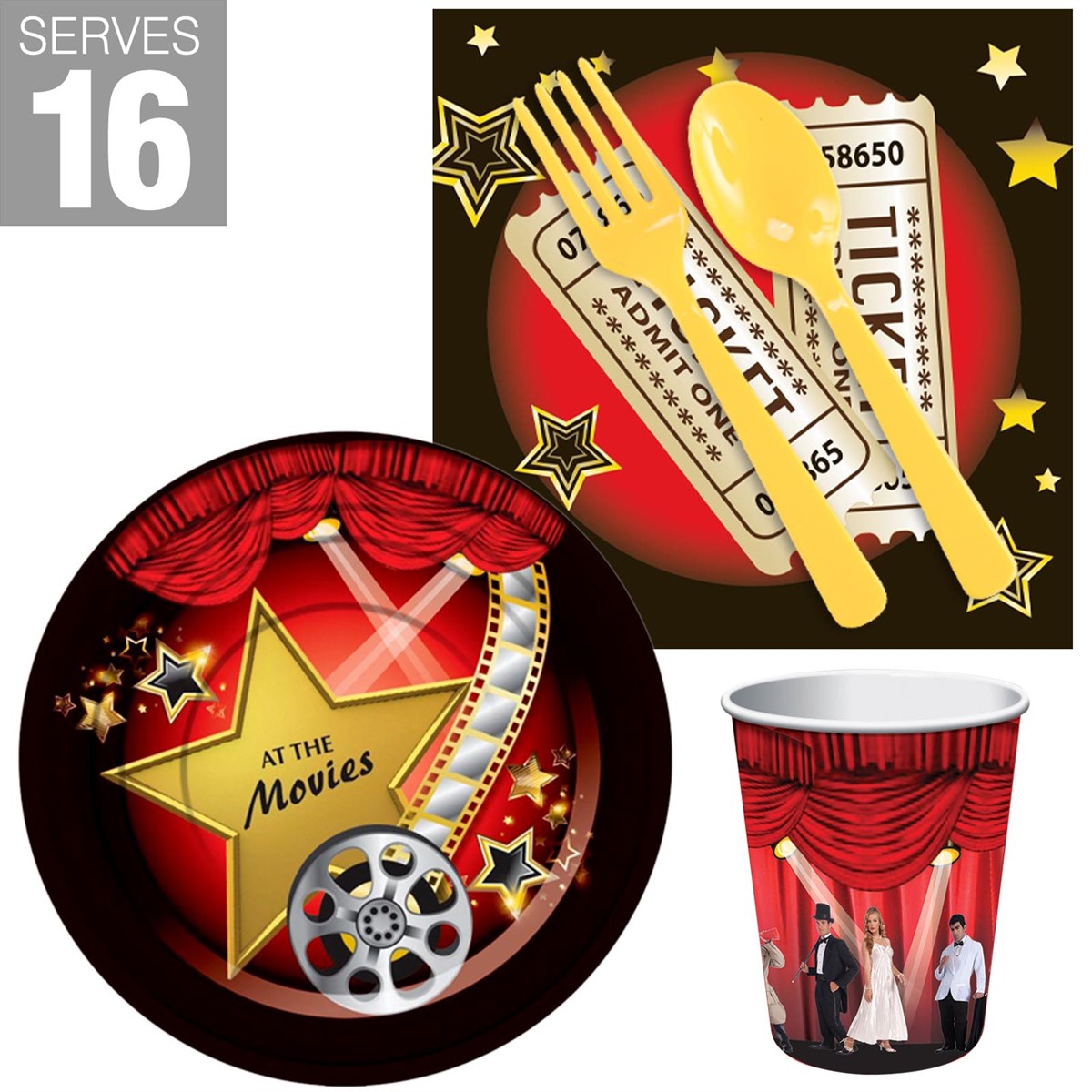 Movie Party Snack Pack For 16 - PartyBell.com