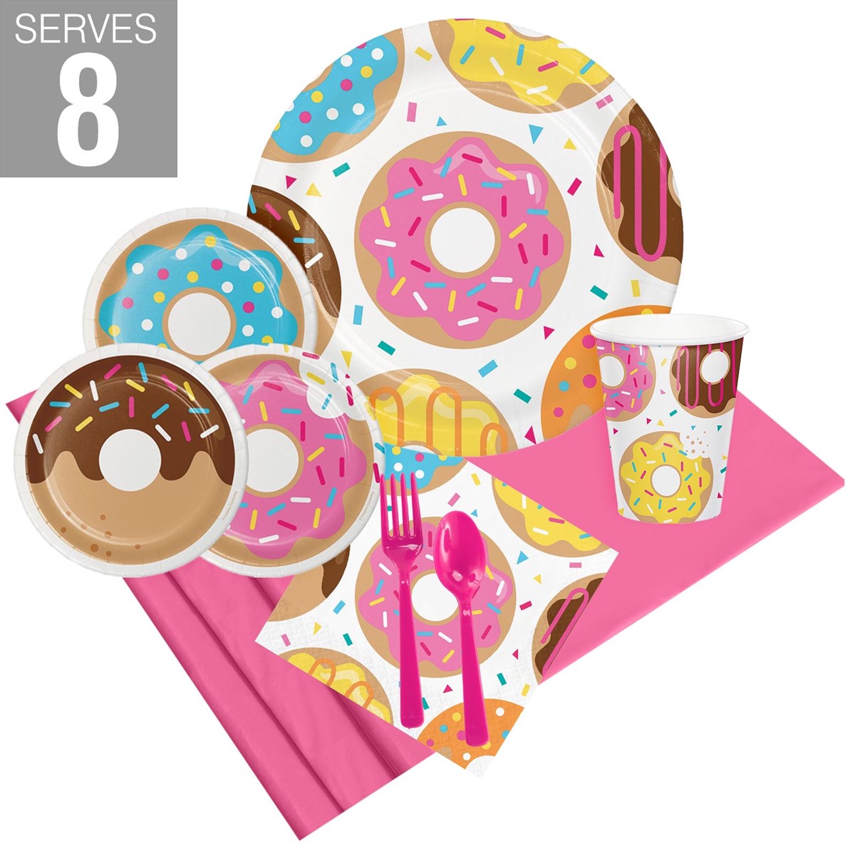 Donut Time Party Pack For 8 - PartyBell.com