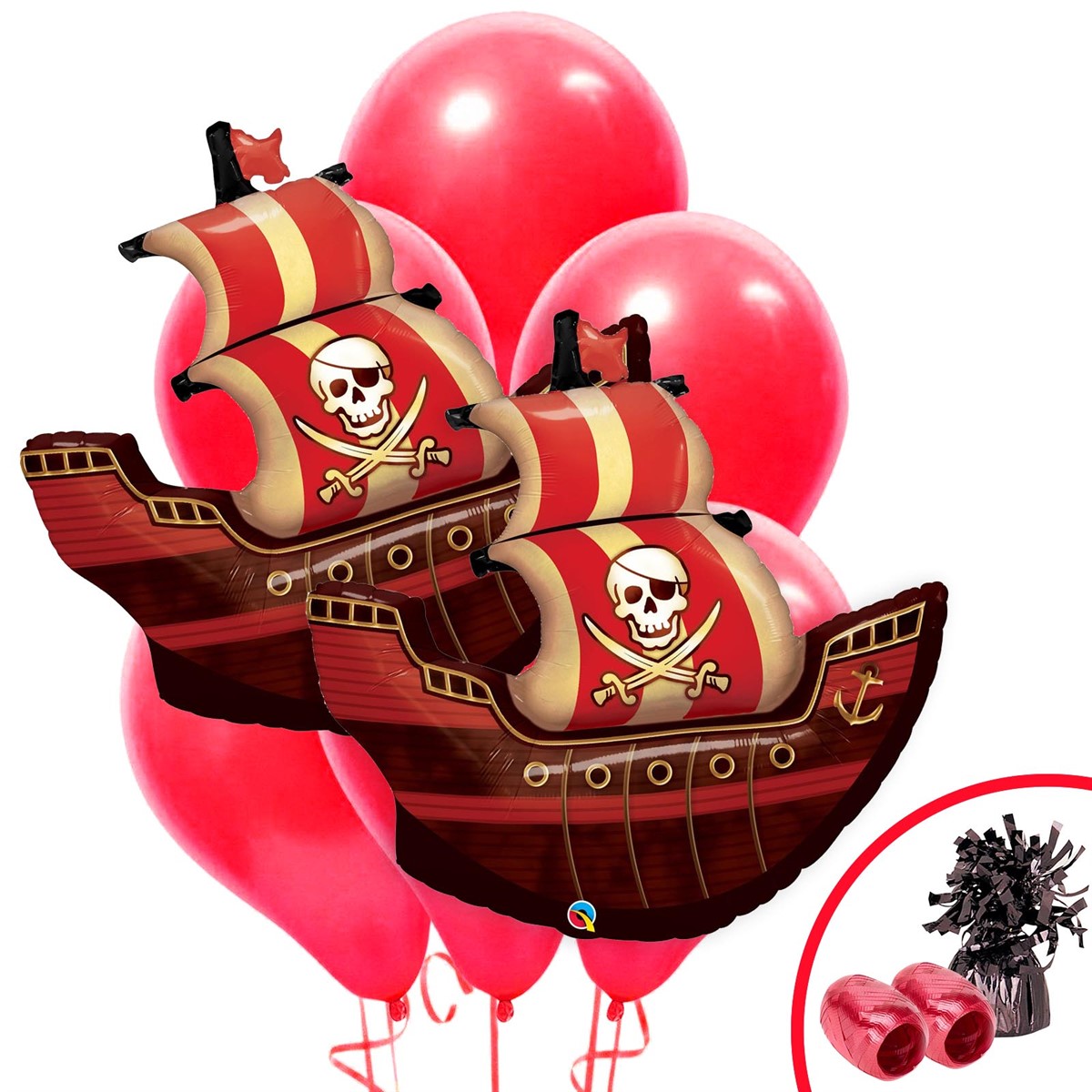 Pirate Birthday Jumbo Balloon Bouquet Kit - PartyBell.com