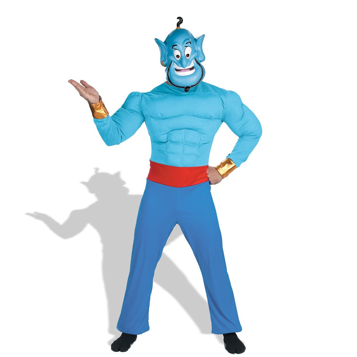 Aladdin Disney Genie Muscle Adult Costume - PartyBell.com