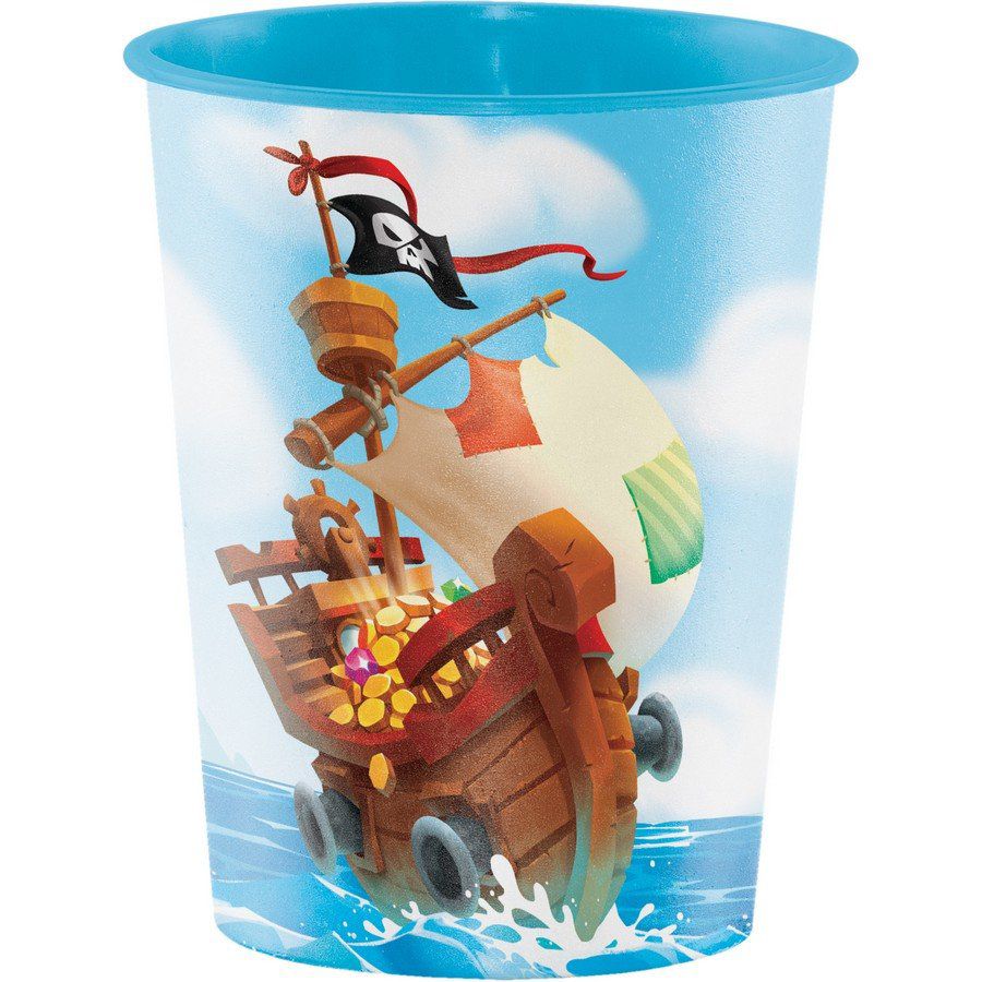 Treasure Island Pirate 16oz Plastic Favor Cup (1) - PartyBell.com