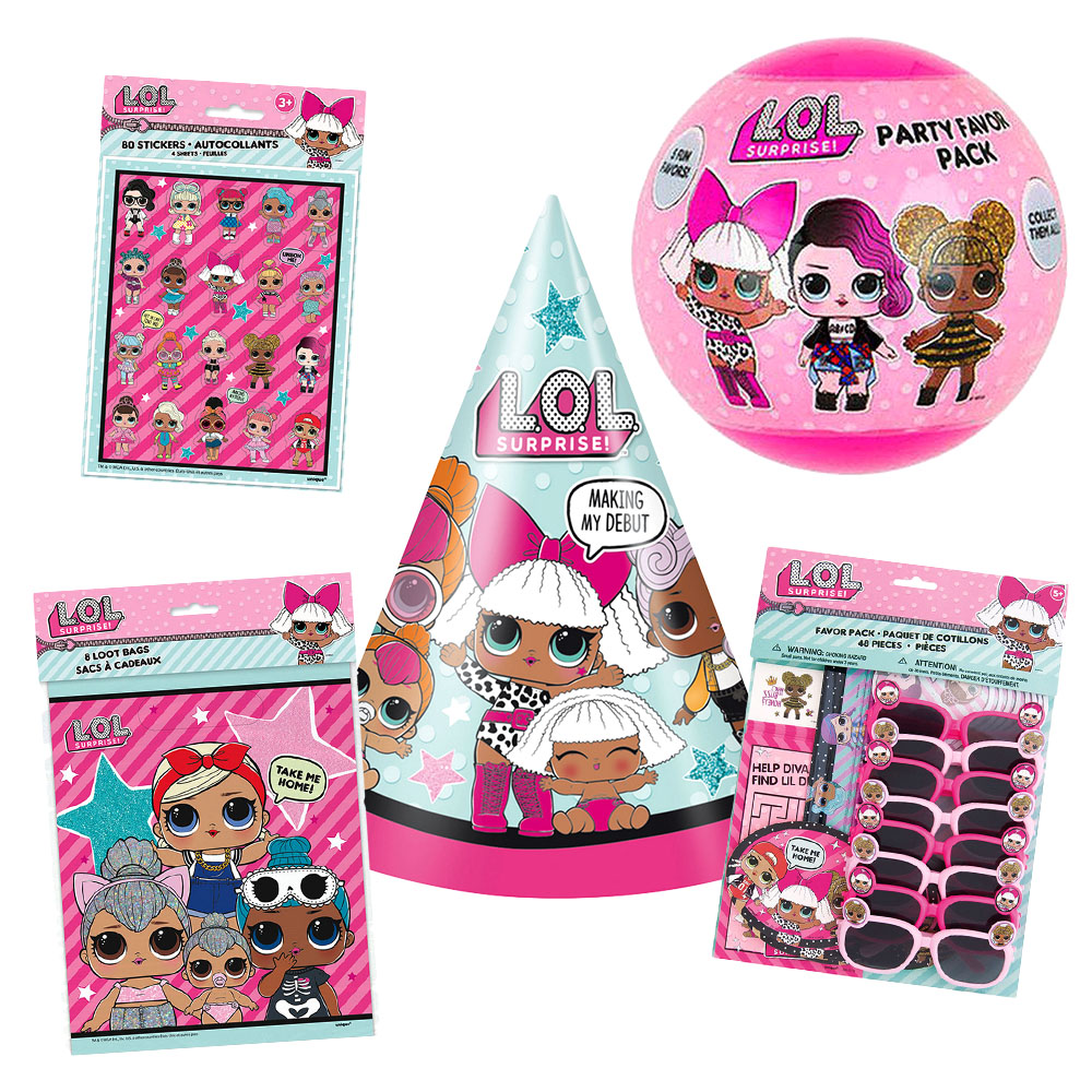 LOL Surprise Party Supplies Deluxe Favor Kit for 8 - PartyBell.com