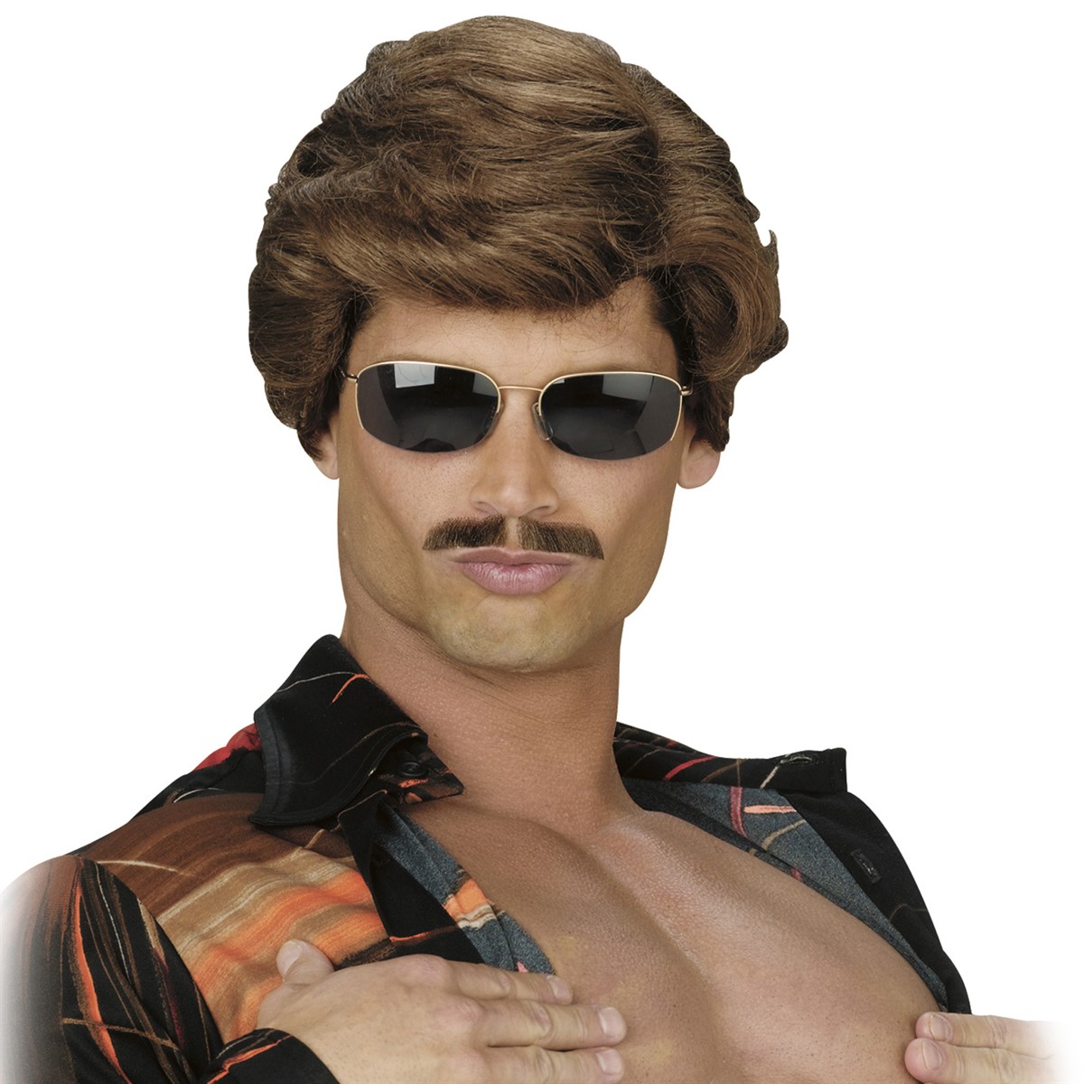 Leading Man Wig Dark Brown Adult - PartyBell.com