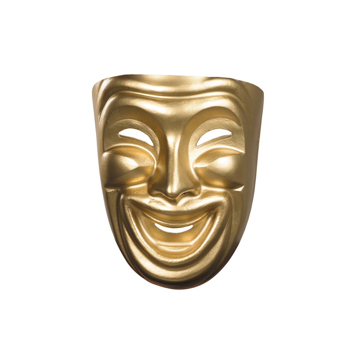 Gold Comedy Mask - PartyBell.com