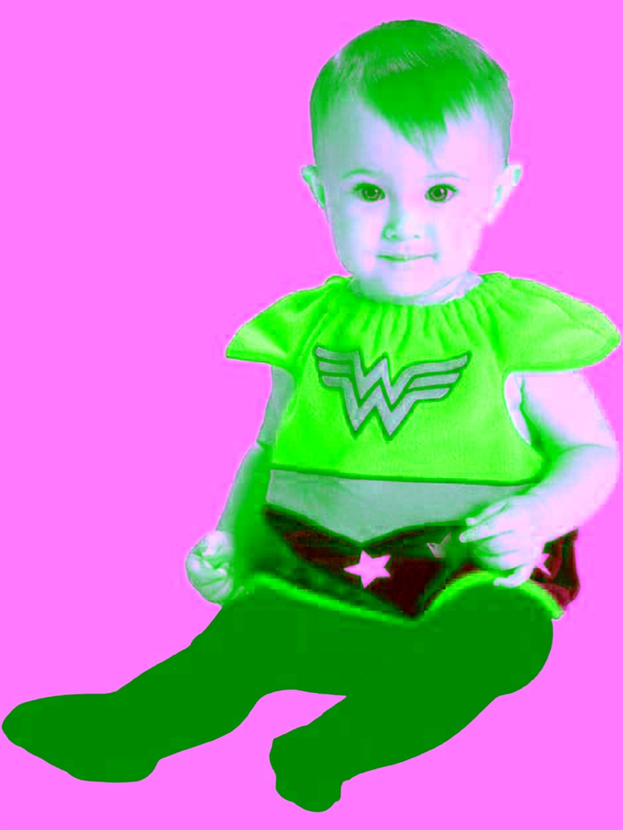 Wonder Woman Bib Costume Newborn - PartyBell.com