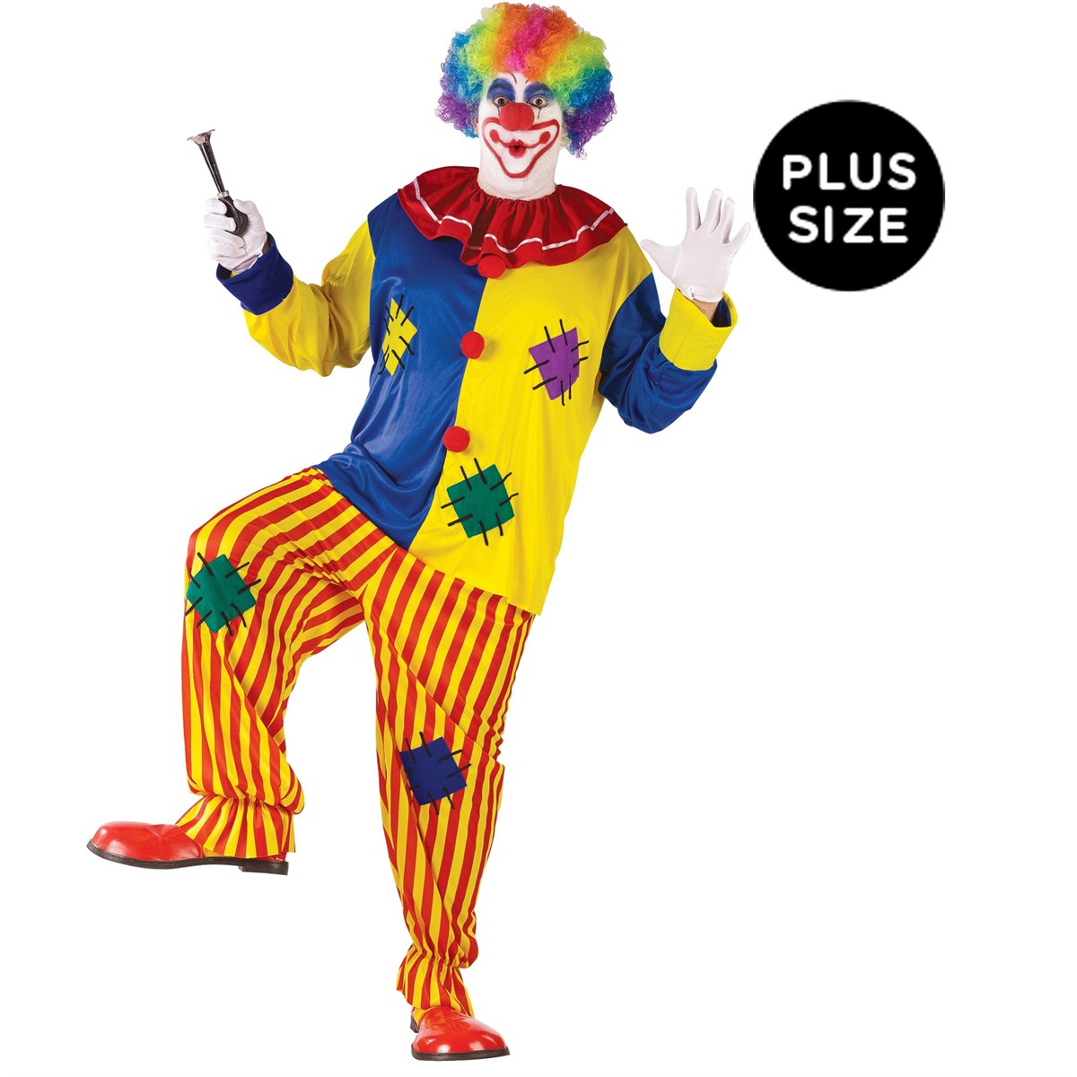 Big Top Clown Adult Plus Costume - PartyBell.com