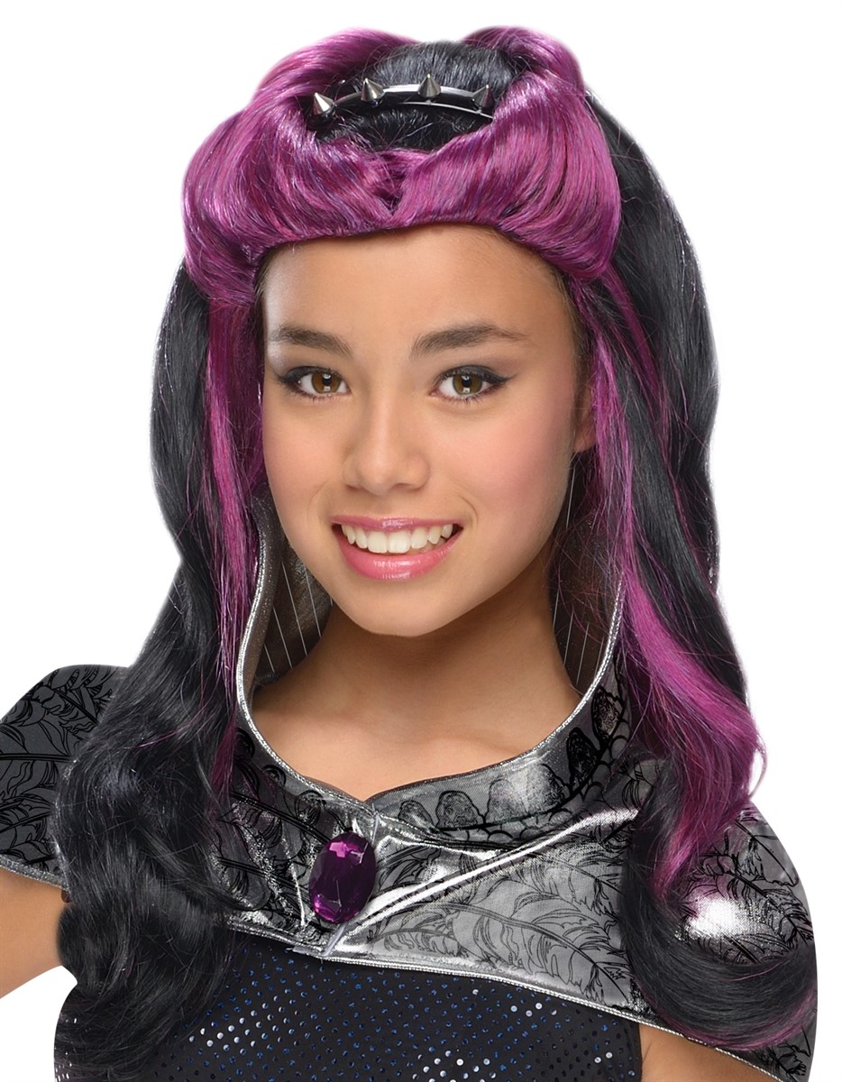 Ever After High - Raven Queen Wig with Headpiece - PartyBell.com
