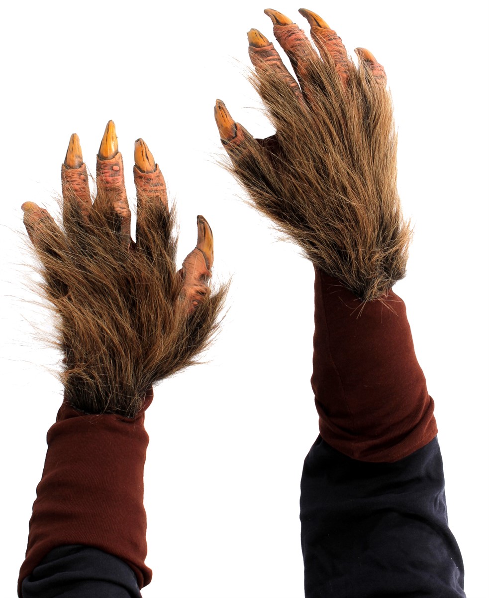 Faux Fur Covered Beast Hand Gloves - PartyBell.com