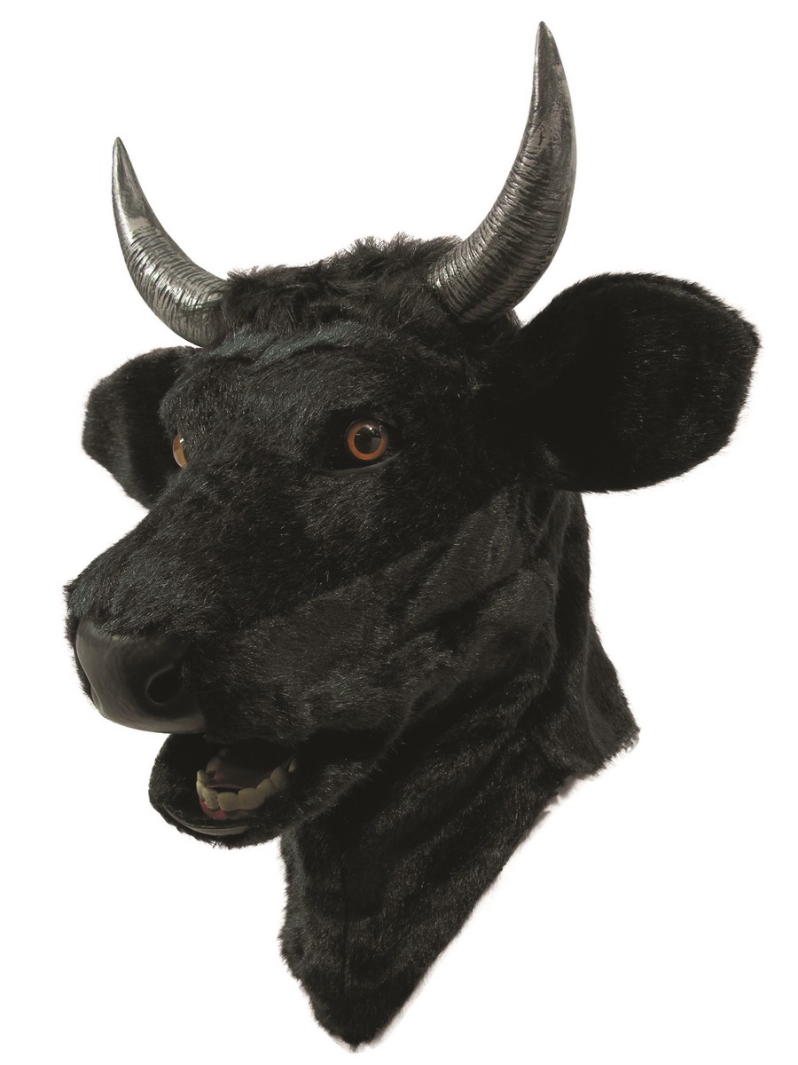 Bull Moving Mouth Adult Mask - PartyBell.com