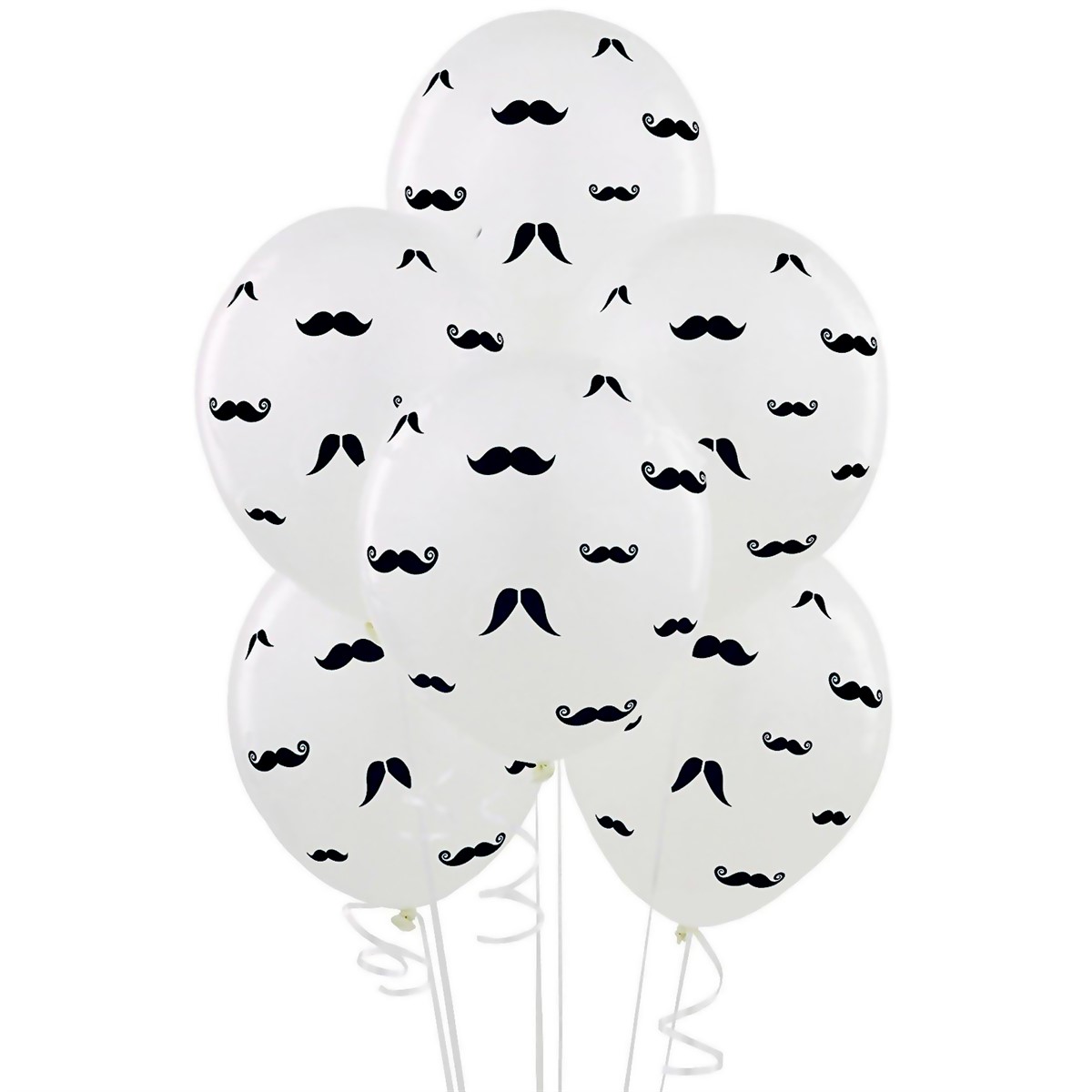 Little Man Mustache Latex Balloons - PartyBell.com
