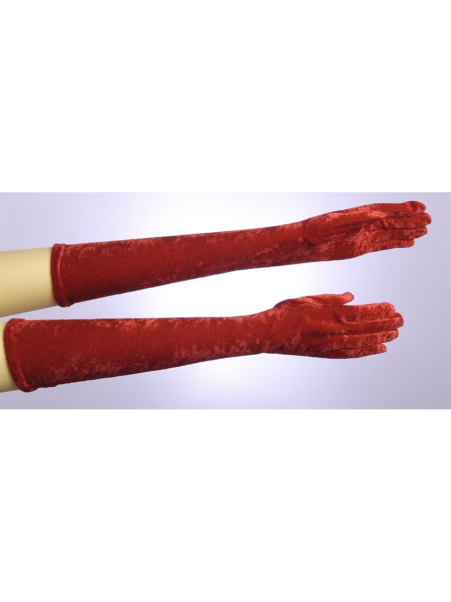 Long Red Adult Gloves - PartyBell.com