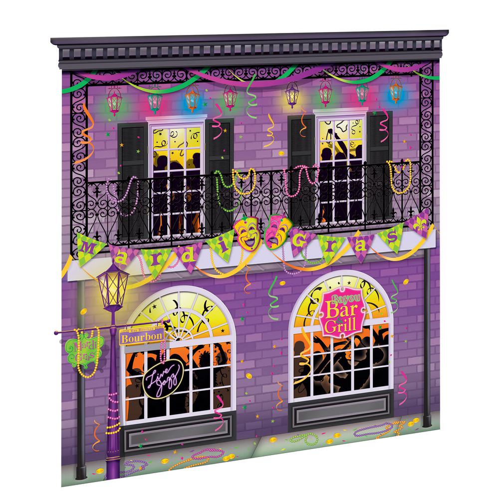 Mardi Gras Scene Setter Wall Decorating Kit - PartyBell.com
