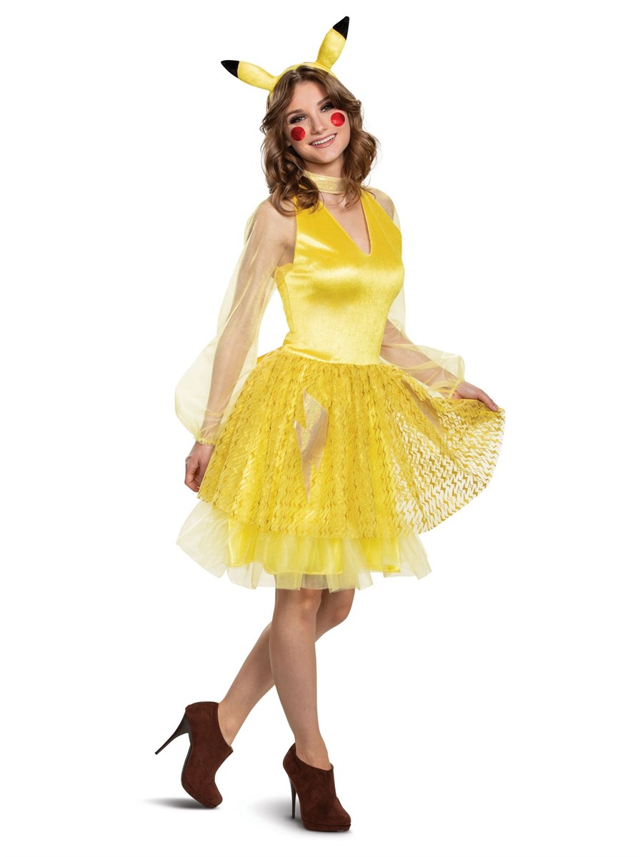 Pikachu Female Deluxe Adult Costume - PartyBell.com