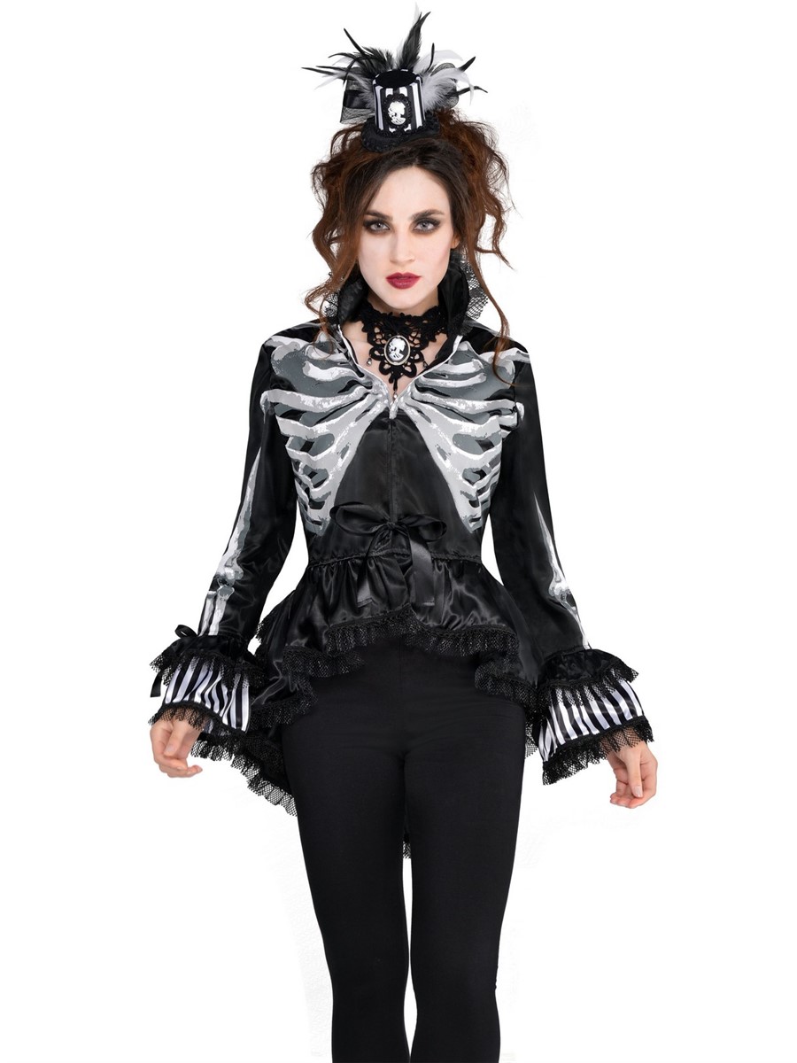Adult Skeleton Jacket Costume - PartyBell.com
