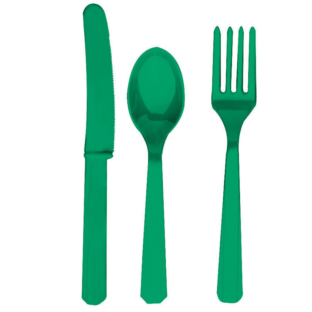 Festive Green Forks, Knives & Spoons - PartyBell.com
