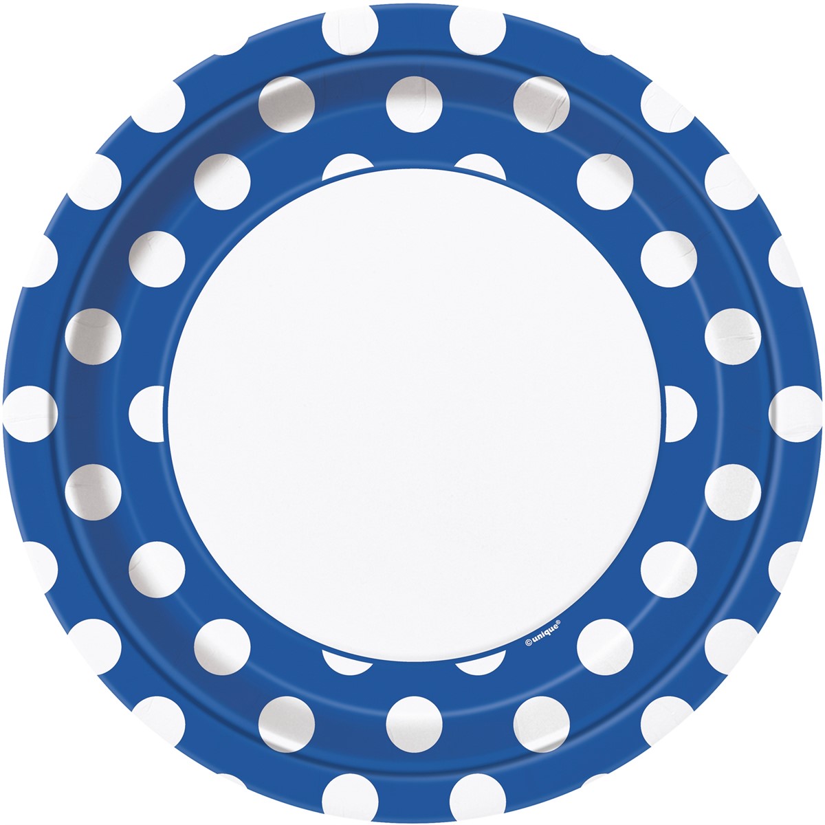 Blue and White Dots Dinner Plates - PartyBell.com