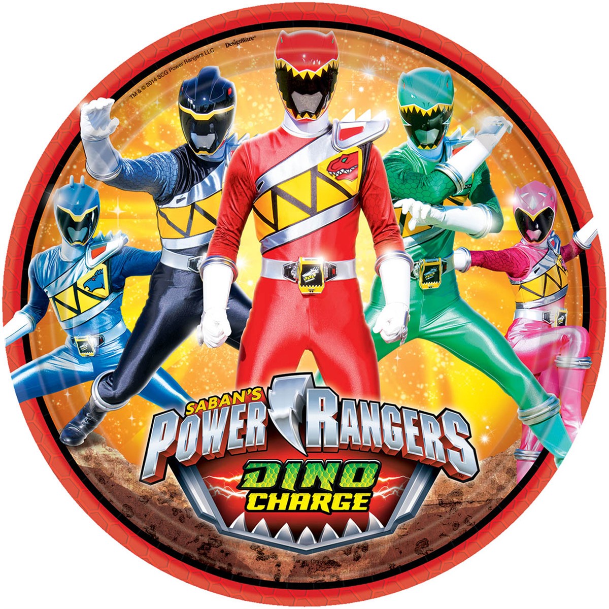 Power Rangers Dino Charge Dinner Plates - PartyBell.com