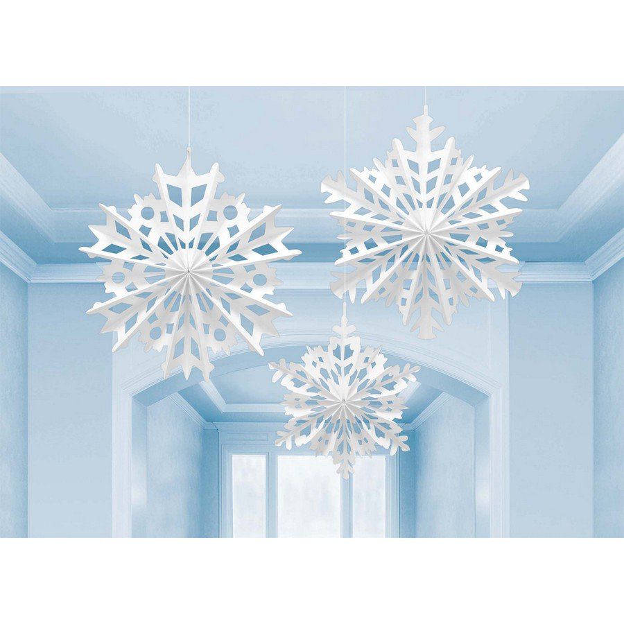 Snowflake Fan Hanging Decorating Kit - PartyBell.com