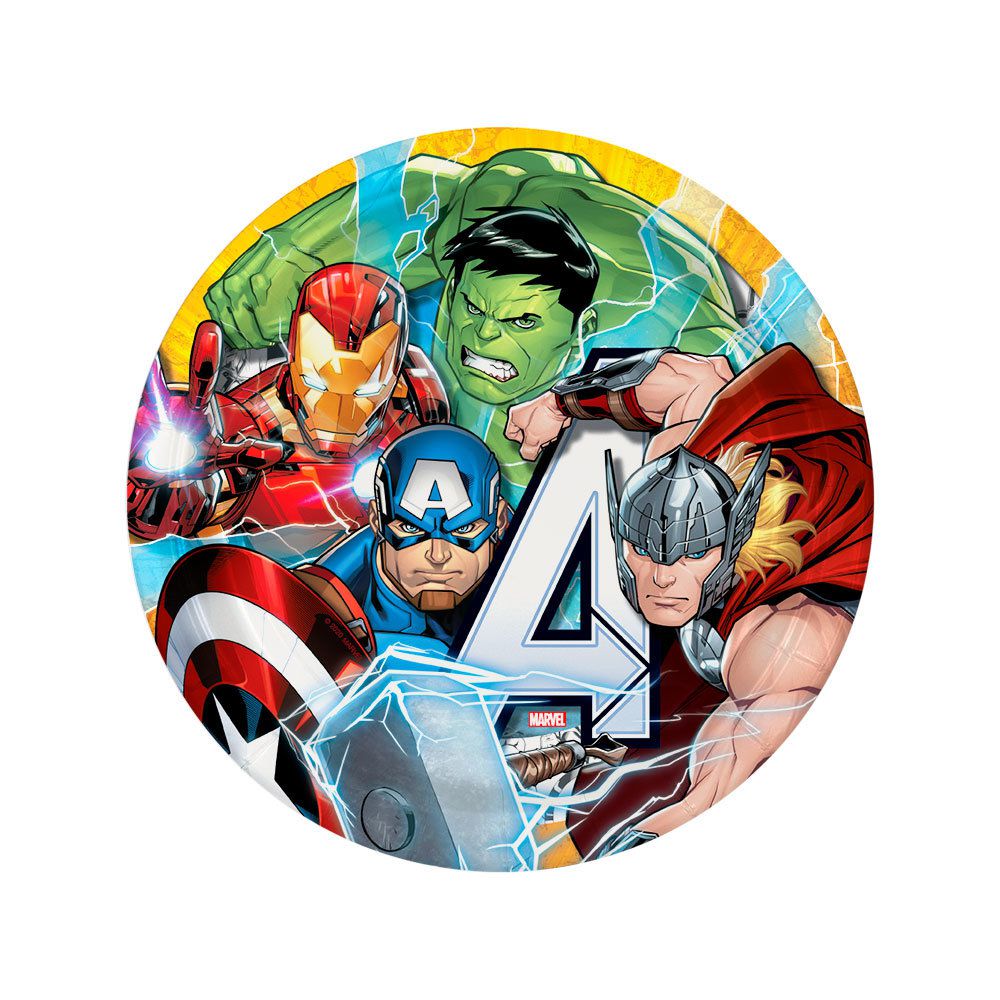 Avengers 7" Dessert Plate - PartyBell.com