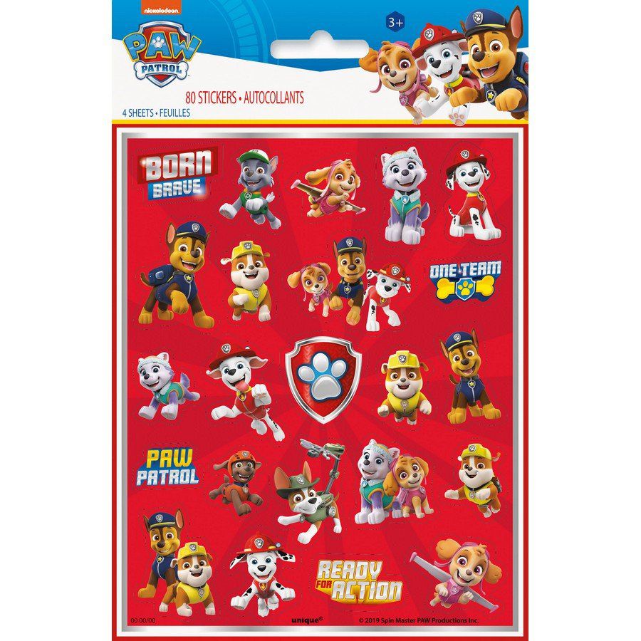 Paw Patrol Sticker Sheets - PartyBell.com