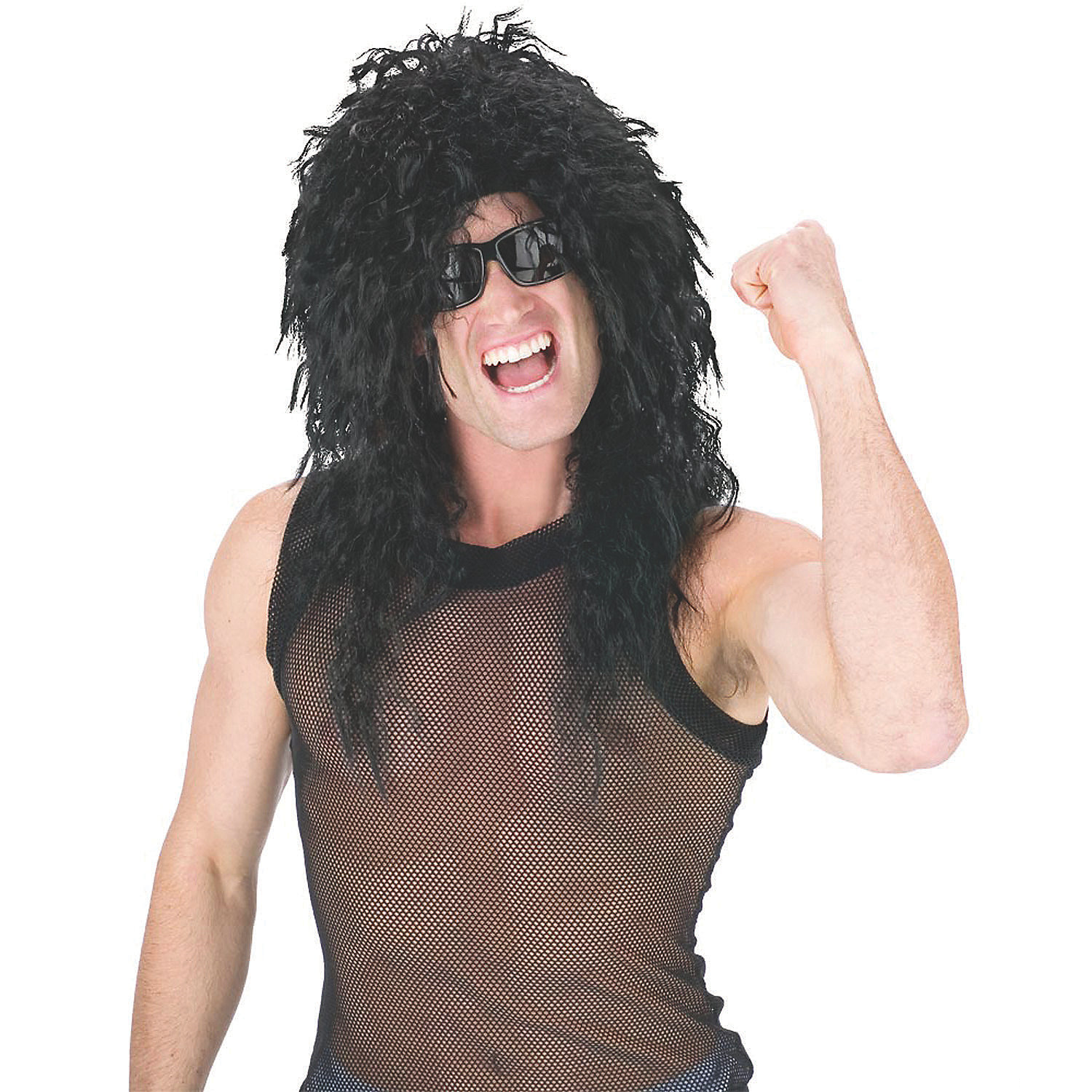 Black Headbanger Wig - PartyBell.com