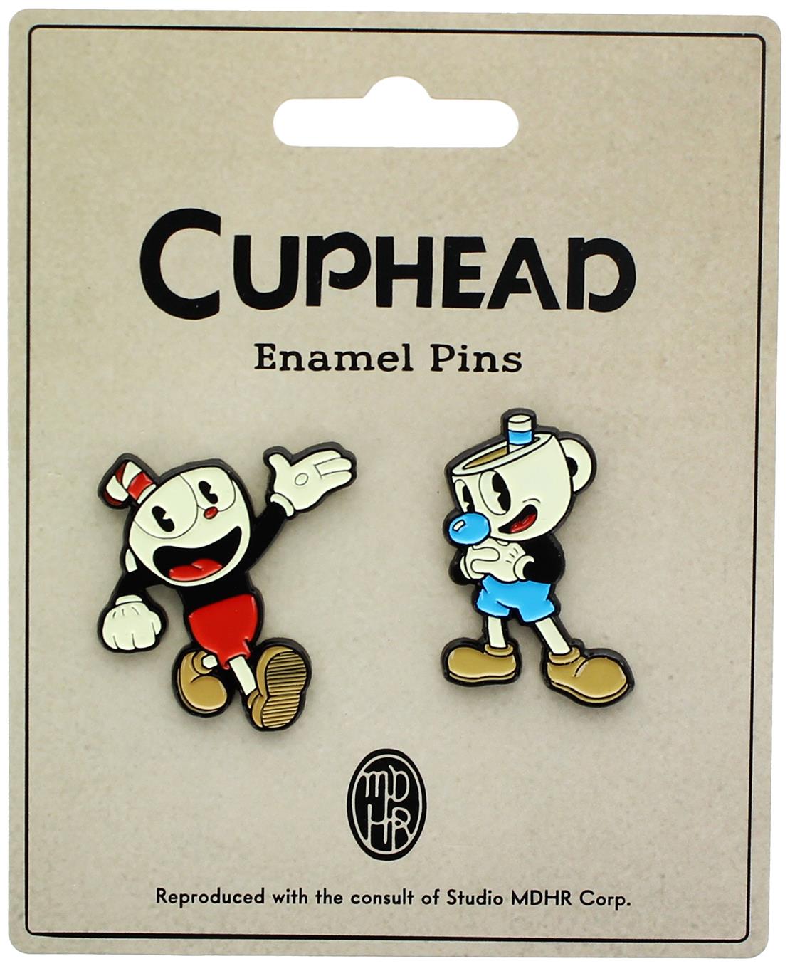 Cuphead Enamel Collector Pin Set, Cuphead and Mughead - PartyBell.com