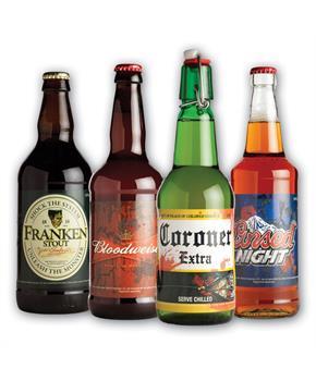 Halloween Glow in the Dark Root Beer Labels - PartyBell.com