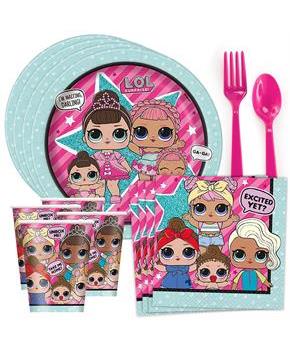 LOL Surprise Standard Tableware Kit (Serves 8) - PartyBell.com