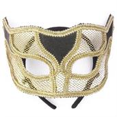 Gold Tragedy Mask - PartyBell.com