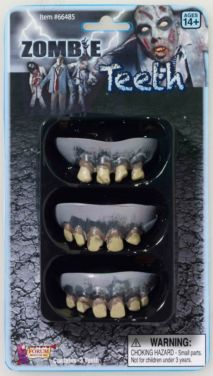 3 Pack Zombie Teeth Adult - PartyBell.com
